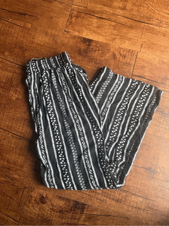 Pants & Jumpsuits | Black White Patterned Wideleg Pants | Poshmark